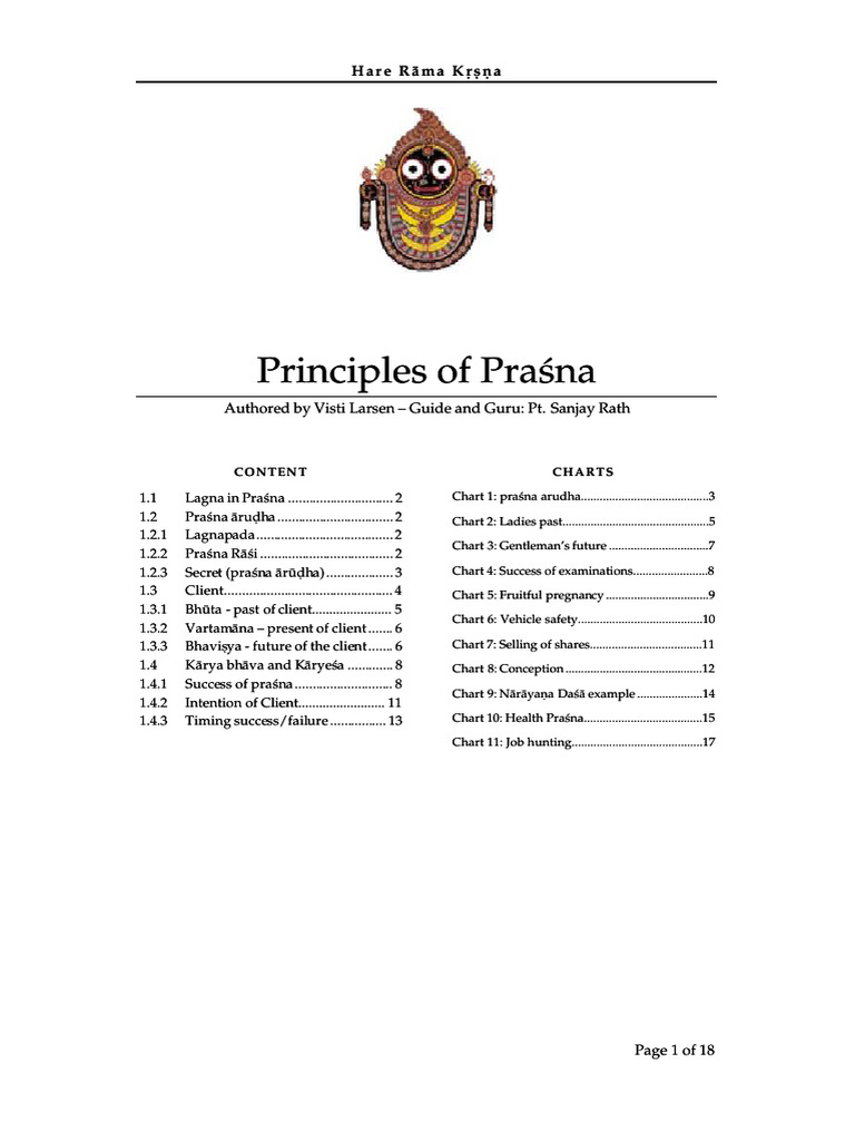 Sanjay Rath - Principles of Prashna | PDF | Planets In Astrology ...