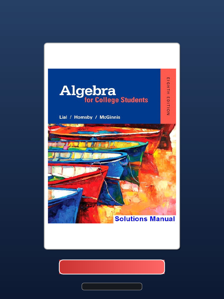 Complete Bundle Algebra For College Students 8th Edition Lial | PDF ...