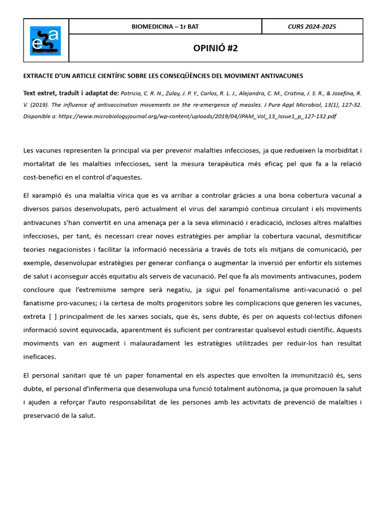 Fitxa 3. Opinió 2 | PDF