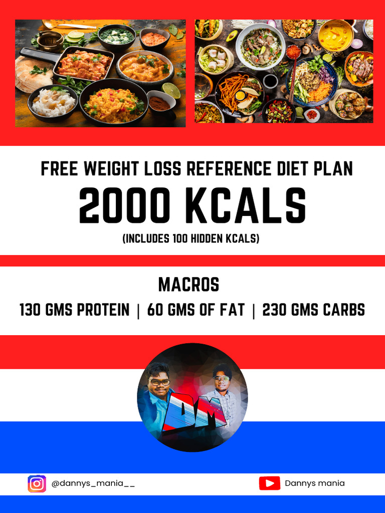 Free Diet Plan by Danny For Weightloss | PDF | Obesity | Meal