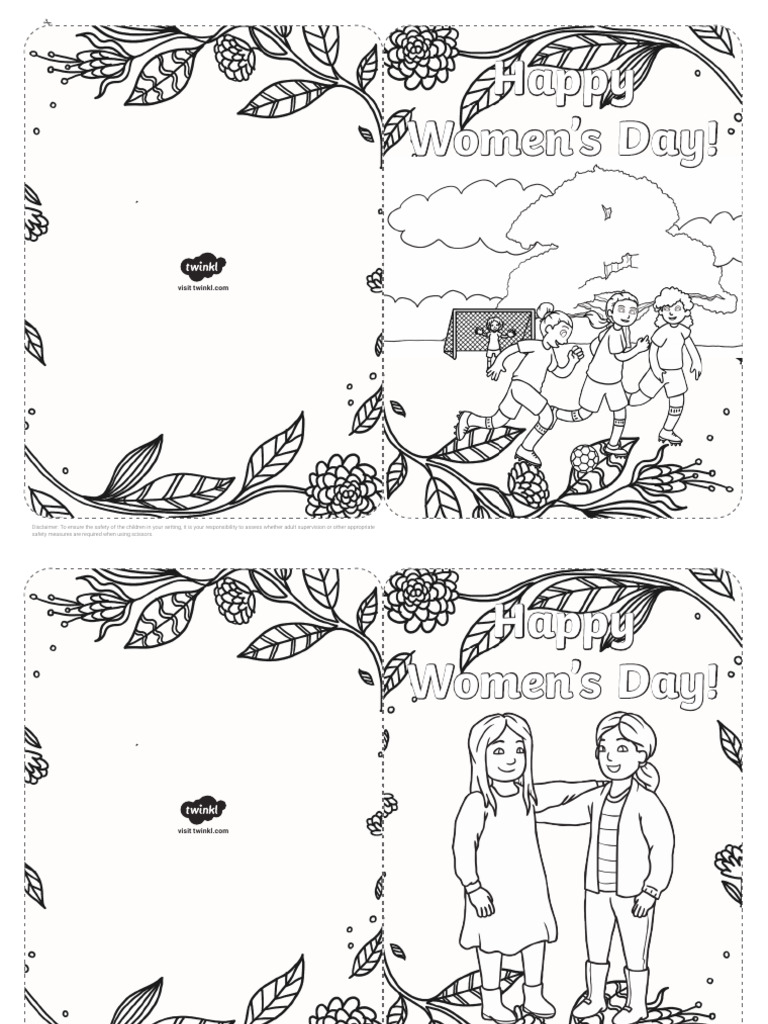 T T 26984 Womens Day Card Templates Colouring Ver 2 | PDF | Human Life ...