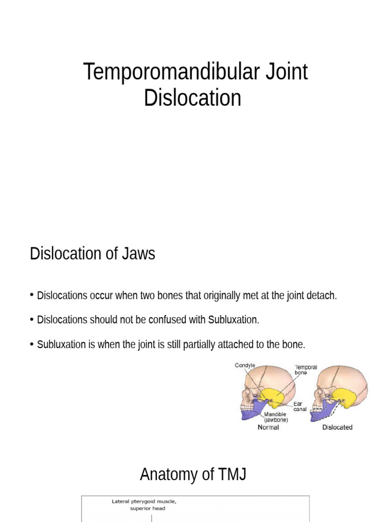 Temporomandibular Joint Dislocation Guide | PDF | Musculoskeletal ...