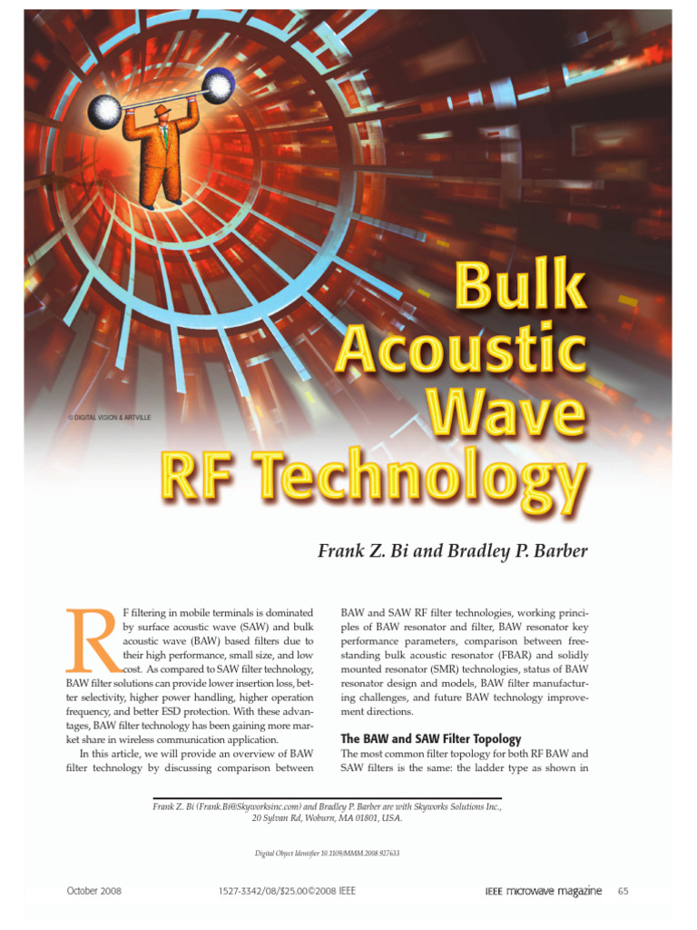 Bulk Acoustic Wave RF Technology | PDF | Filter (Signal Processing ...