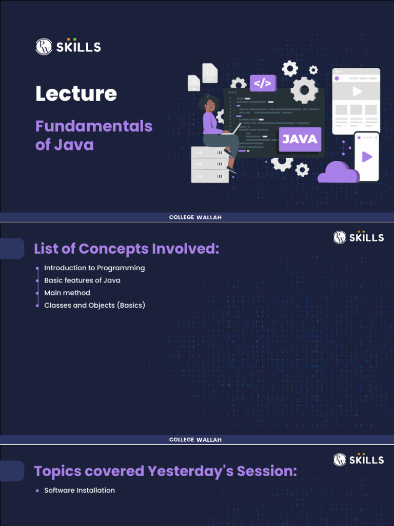 Fundamentals of Java | PDF
