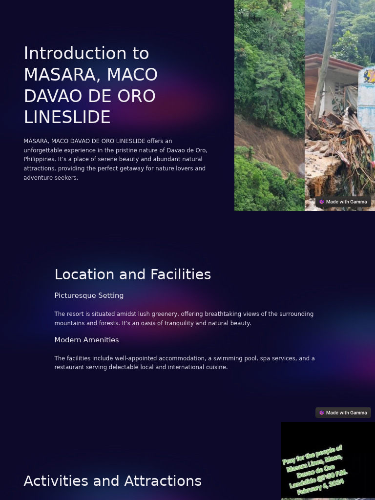 Introduction To Masara Maco Davao de Oro Lineslide | PDF