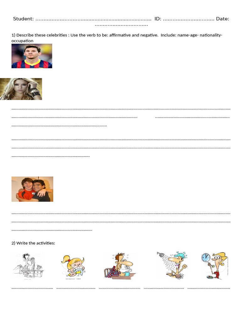 Present Writing Tasks | PDF