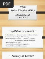 Sample Physical Education and Sport Sba | PDF | Cricket | Athletic Sports