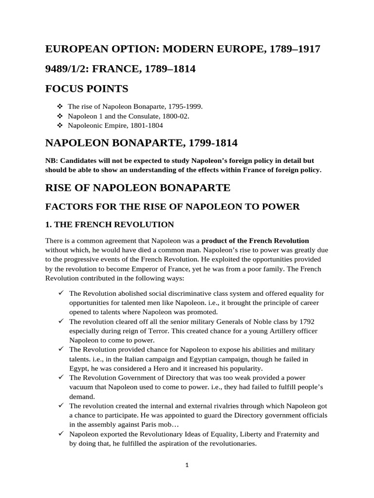 Napoleon Bonaparte, 1799-1814 | PDF | Napoleon | Catholic Church