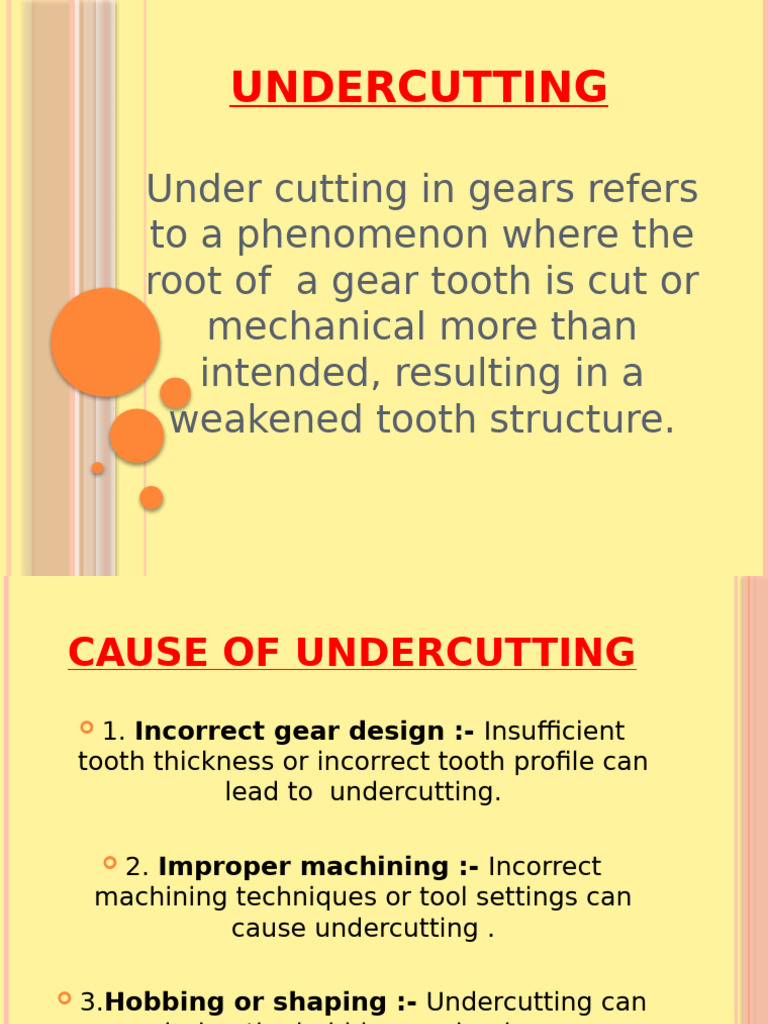 UNDERCUTTING Phenomena of Gear in Mechanical Engineering | PDF