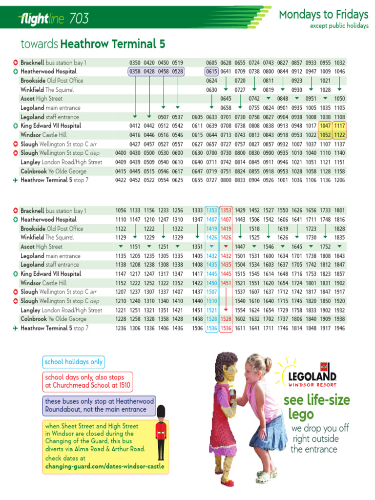 703 Bus Timetable and Route Details | PDF | Bus | Wheeled Vehicles