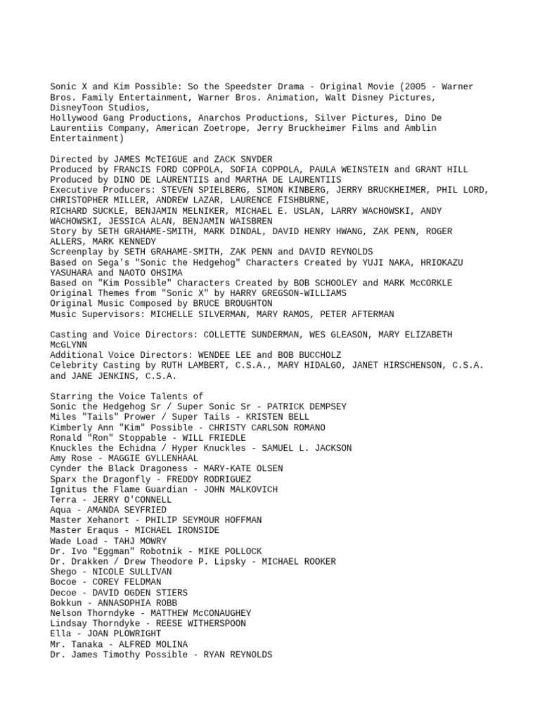 Sega, WB Games and Activision Sonic and Ultraman Video Game Credits 3 ...