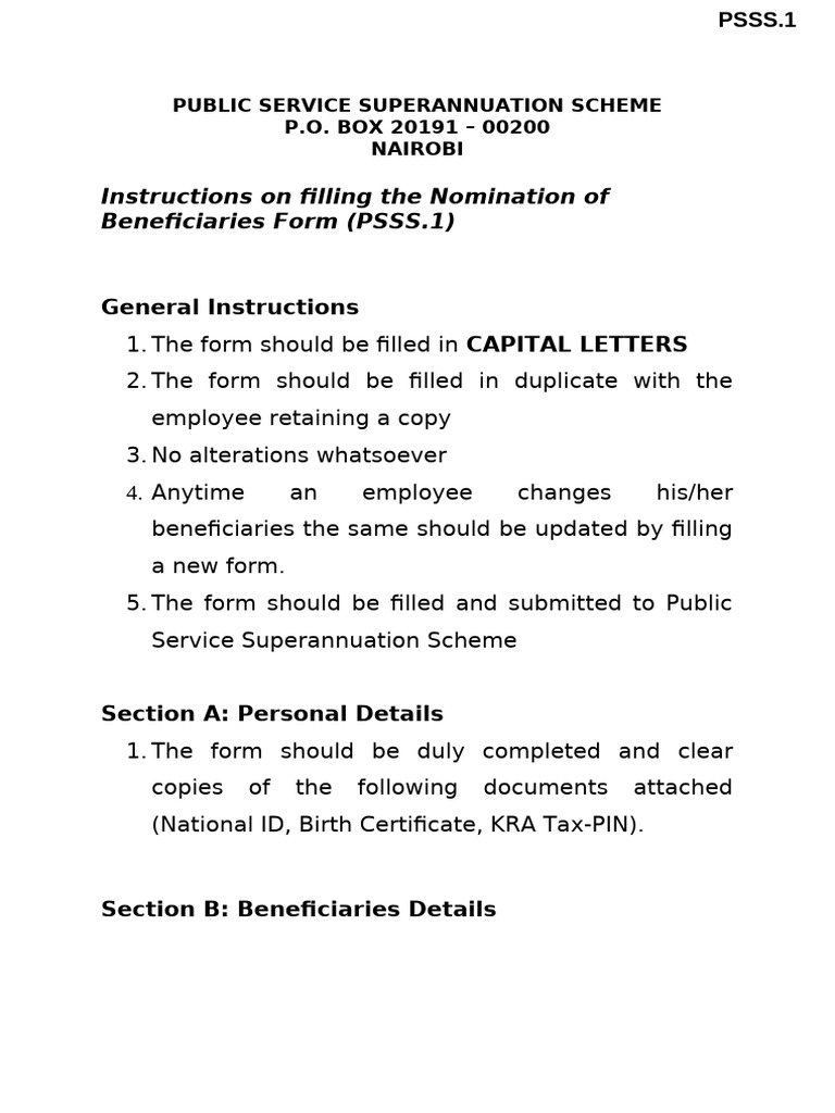 Beneficiary Nomination Form 1 1 | PDF | Social Institutions