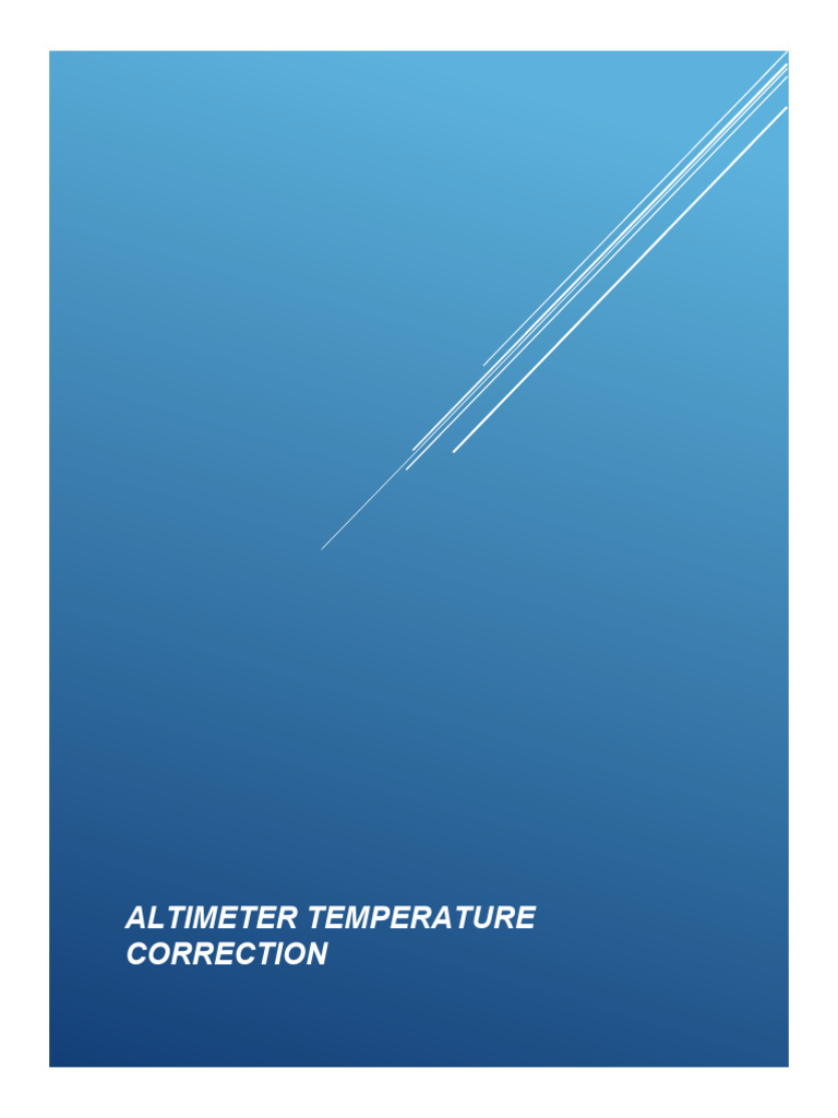 Altimeter Temperature Corrections | PDF | Seguridad de transporte | Aeroespacial
