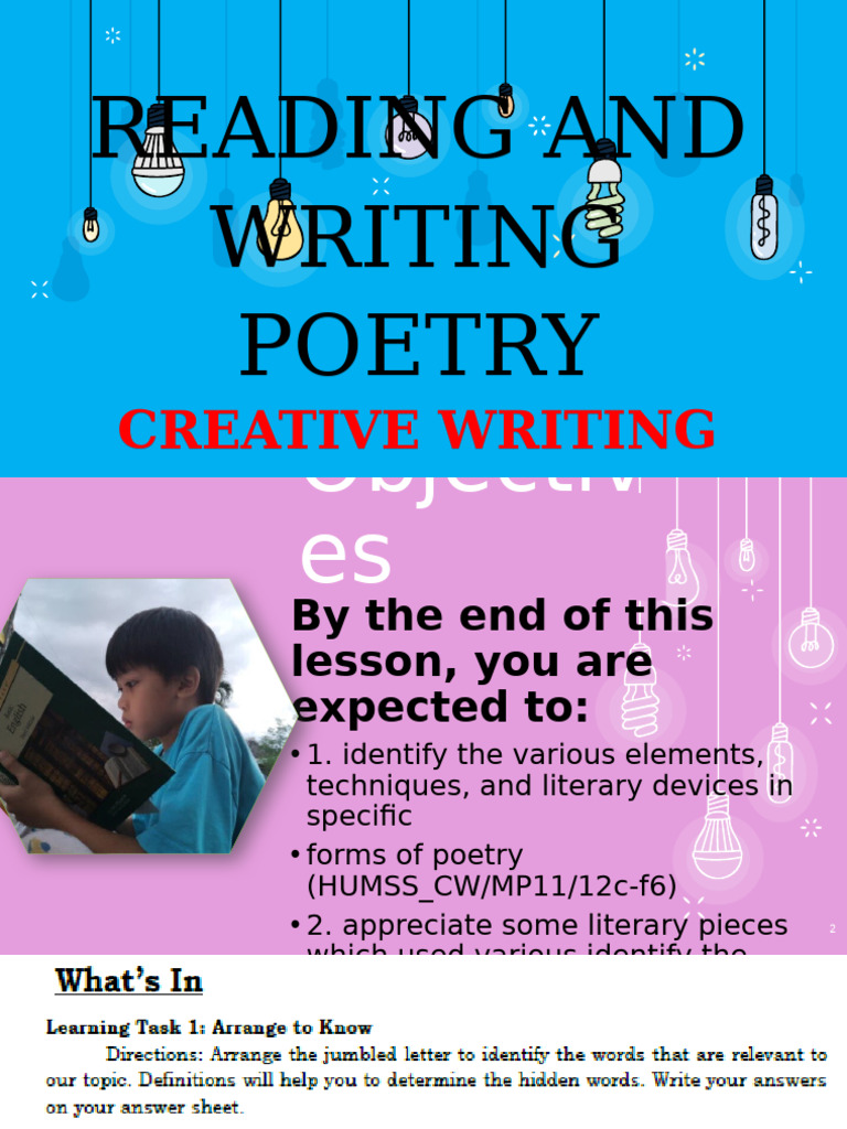 Poetry Elements and Techniques Guide | PDF | Metre (Poetry) | Poetry