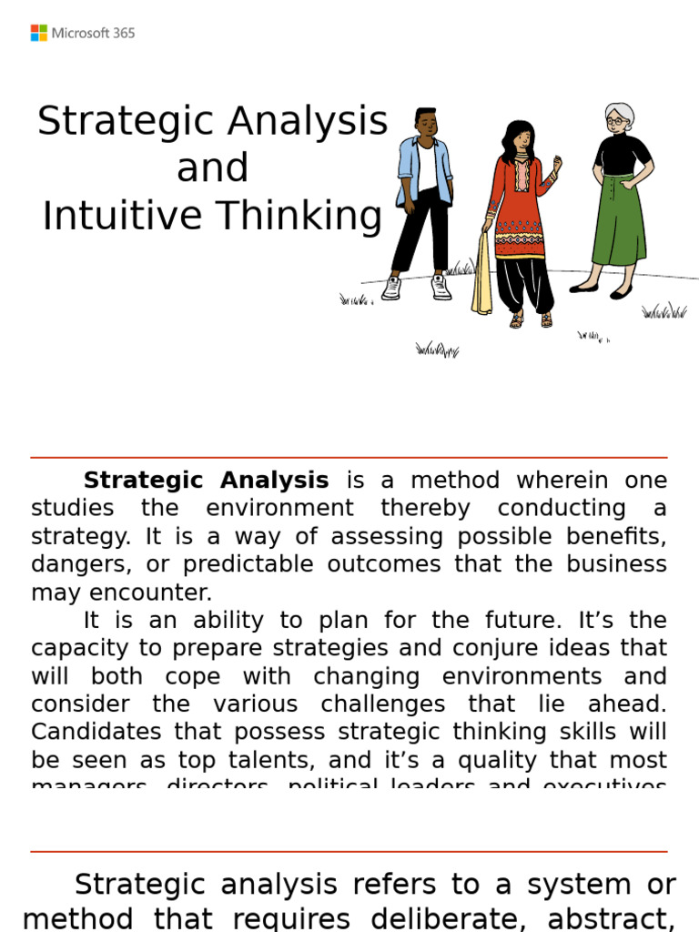 Lesson 5 Strategic Analysis and Intuitive Thinking | PDF | Thought ...