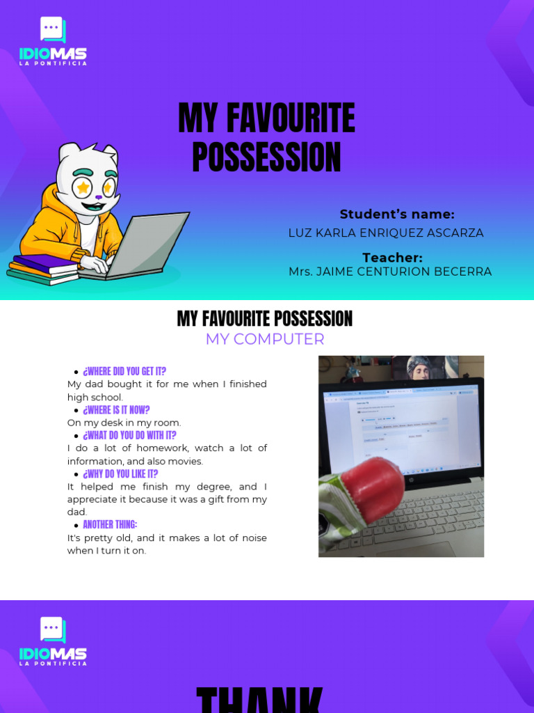 My Favorite Possession: My Computer | PDF