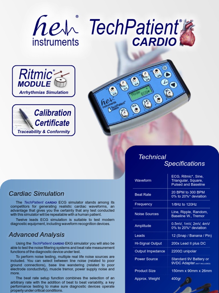 TechPatient CARDIO V3 Brochure | Cardiac Arrhythmia | Electrocardiography