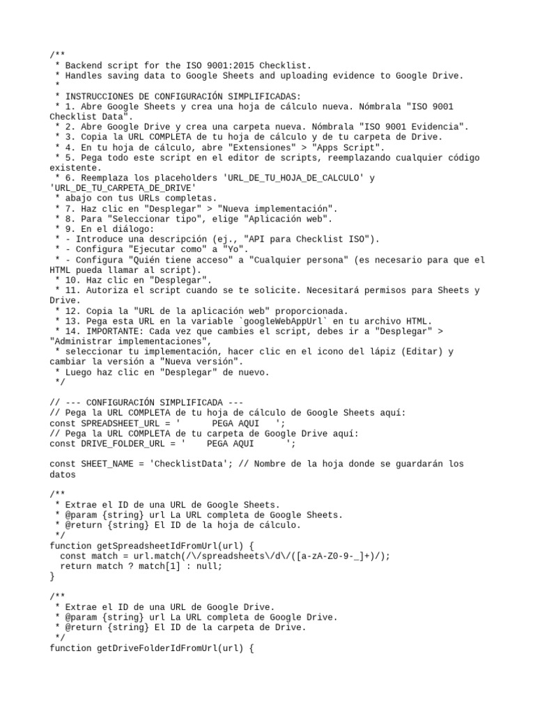Formato para Iso 9001 Ejecutar App | PDF | Lenguaje de escritura | Programación de computadoras
