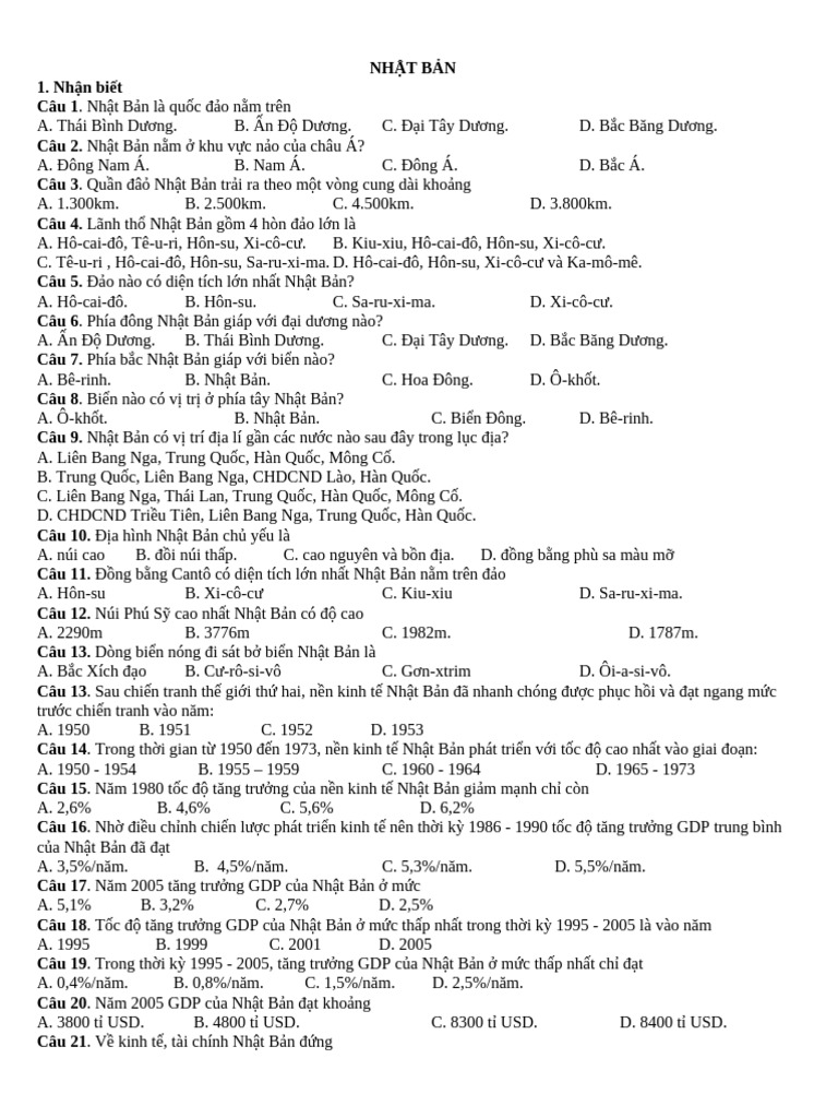 Trac Nghiem Dia 11 Kda | PDF