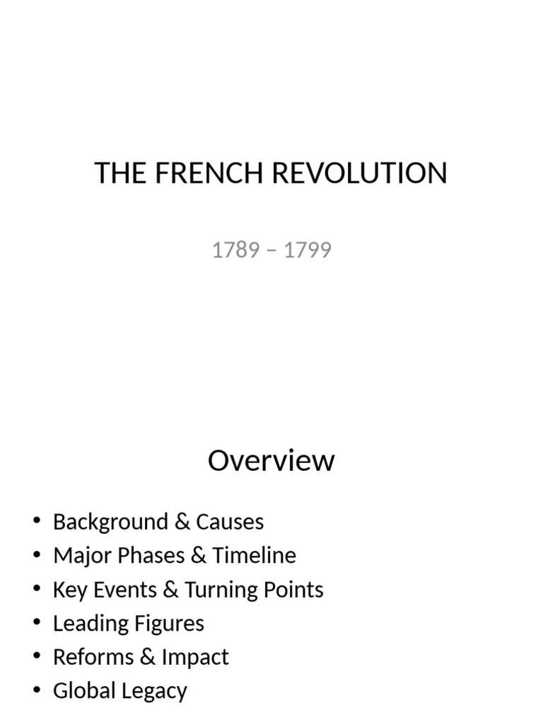 French Revolution Presentation | PDF | French Revolution | Maximilien ...