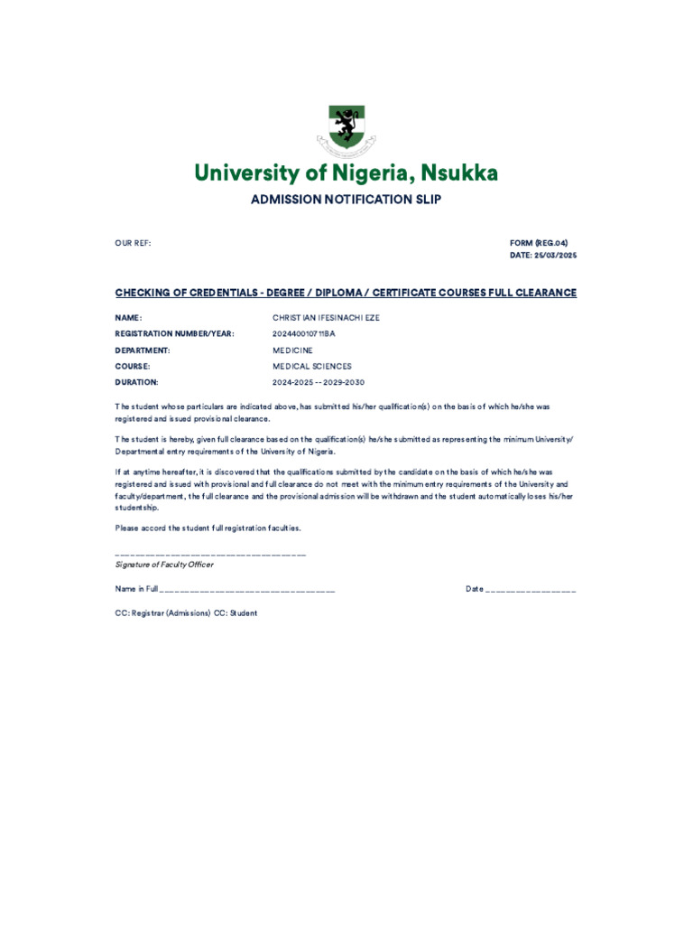 Check of Credentials | PDF