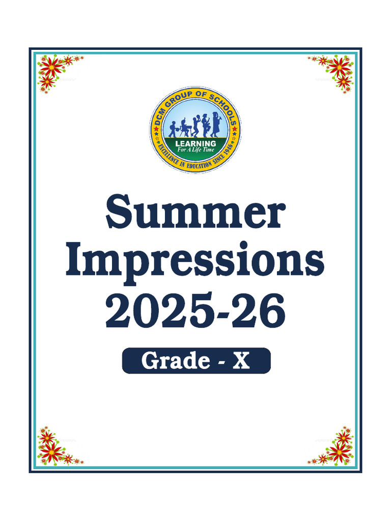 Circular 20250530123253 G-X Summer Assignment | PDF