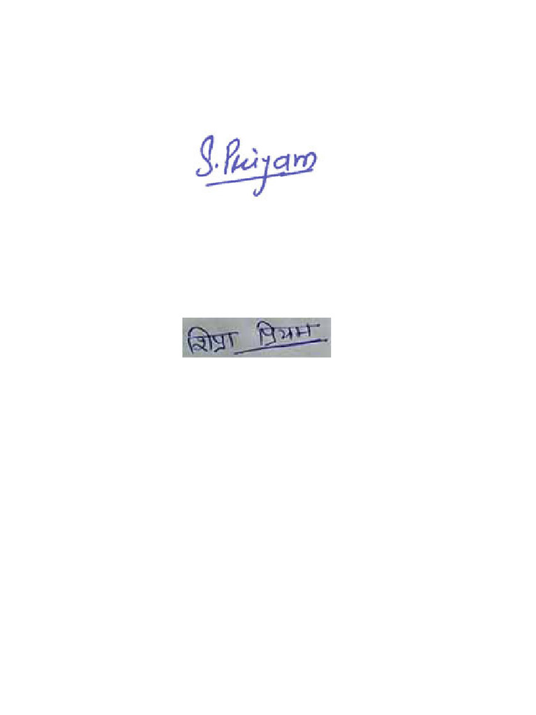 Signature Hindi English | PDF