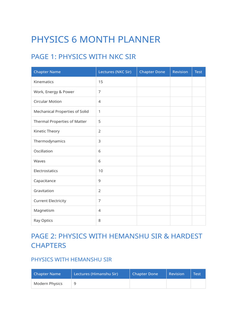 Physics Chapter With NKC Sir | PDF