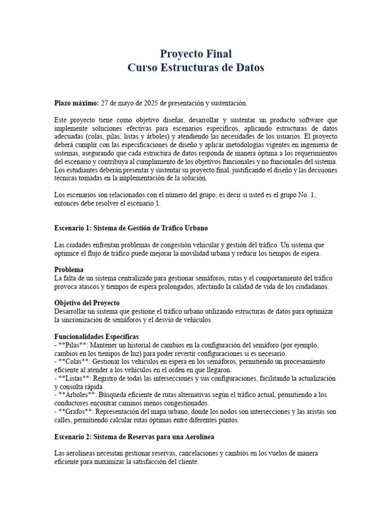 Proyecto Final Estructuras Datos | PDF | Gestión de recursos humanos | Evaluación