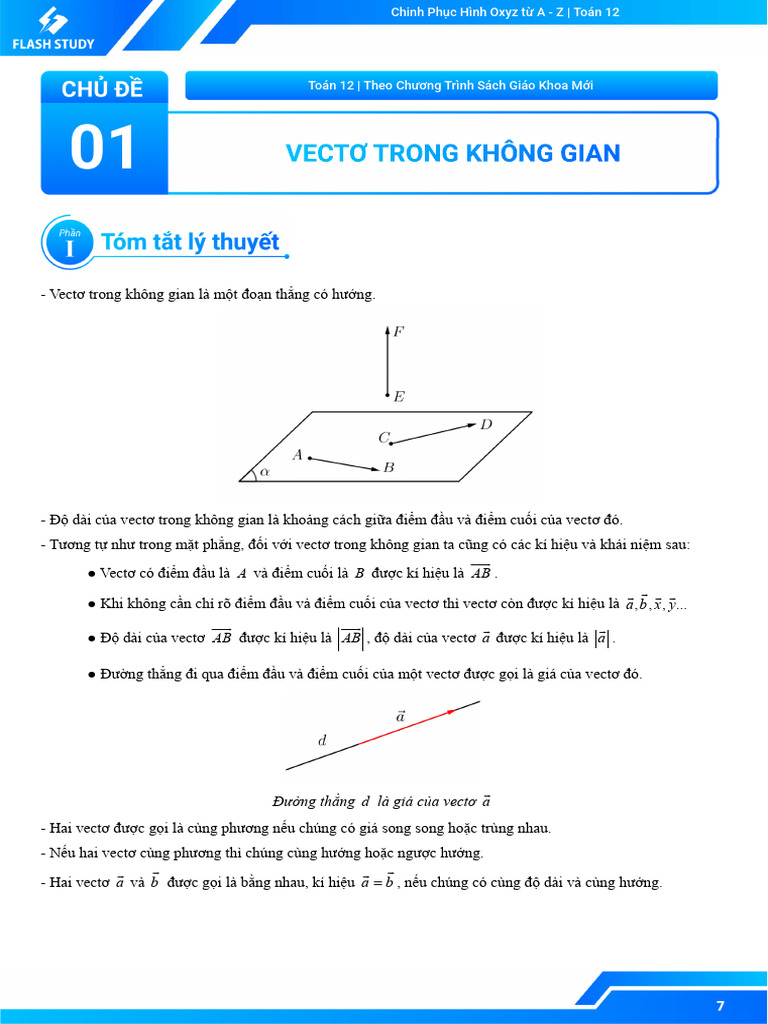 Sách Hình Oxyz - Chủ Đề Vecto Trong Không Gian | PDF