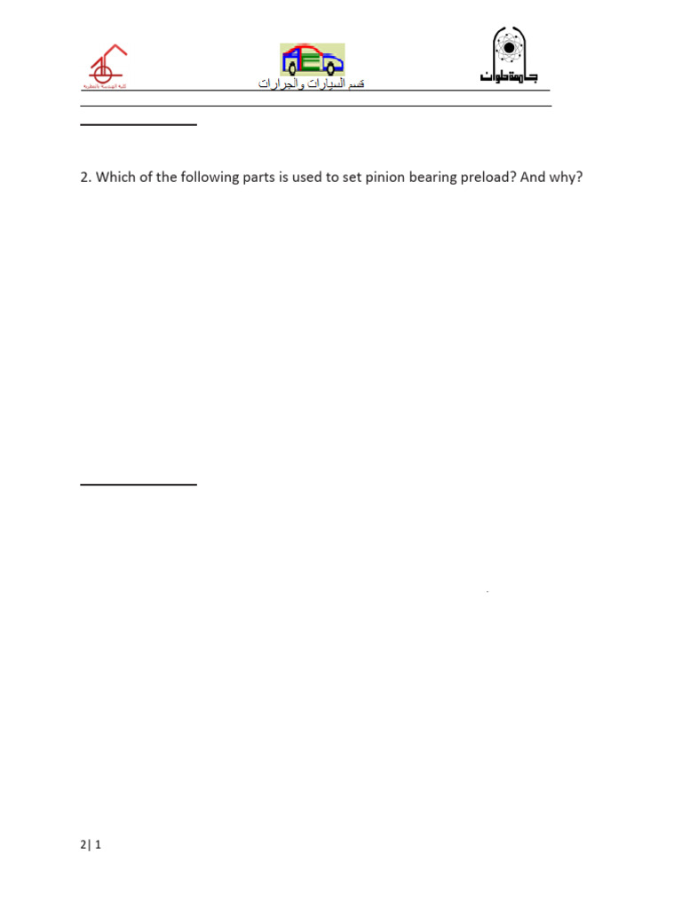 Differential Sheet1 2020 2021 | PDF | Axle | Automotive Technologies