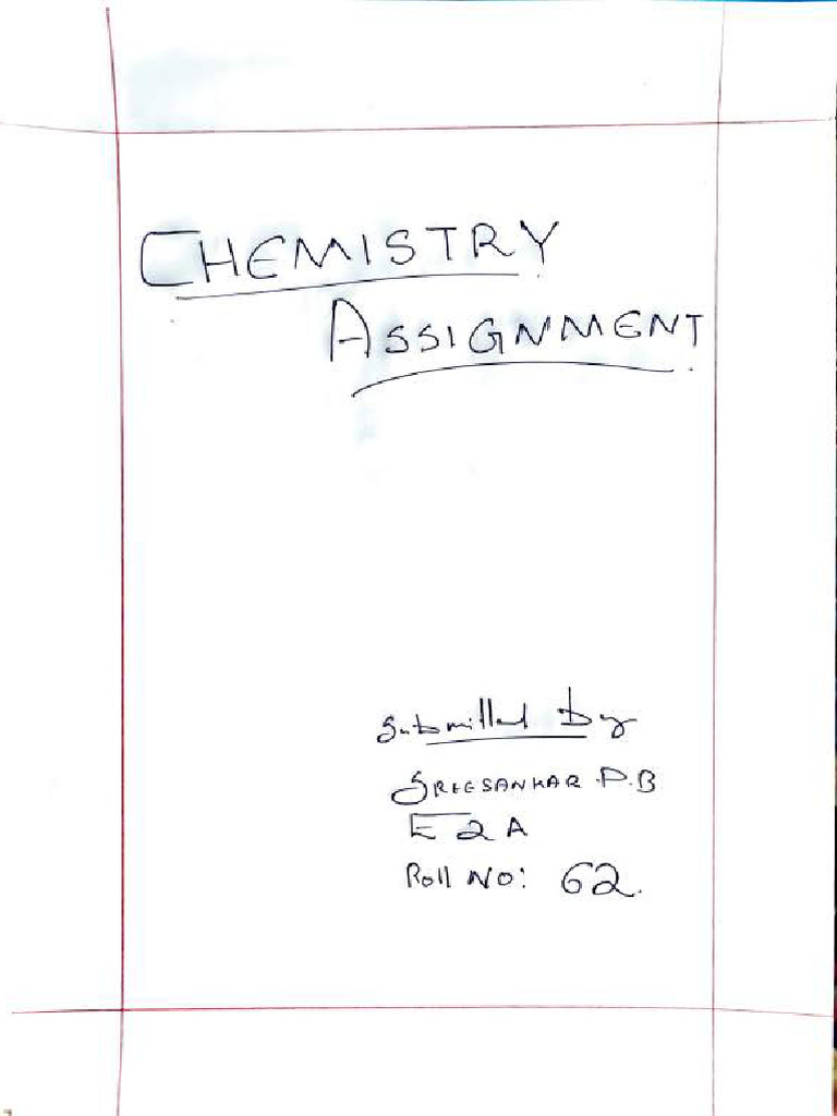 62 Chem Mot Asgnmnt - Compressed | PDF | Atomic | Quantum Chemistry