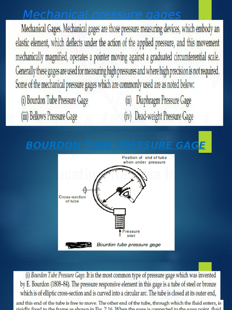 Mechanical Pressure Gages | PDF