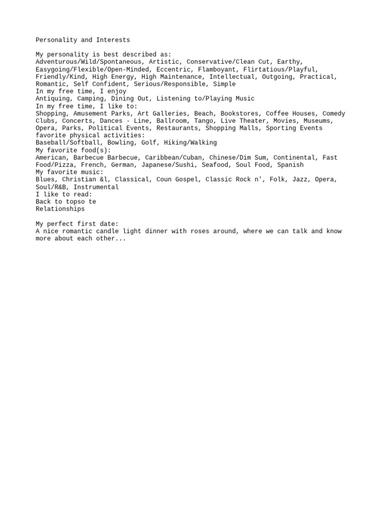 My Favourite Things I Like Most | PDF