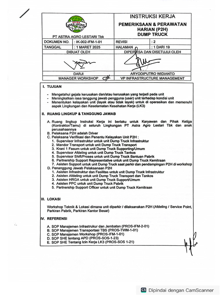 IK-002-IFM-1-01 P2H Dump Truck New | PDF