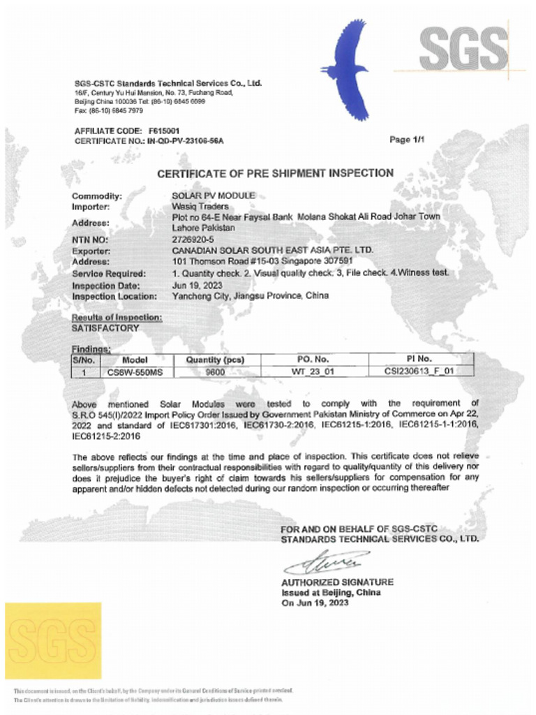 2 - PSI & COC Certificate | PDF