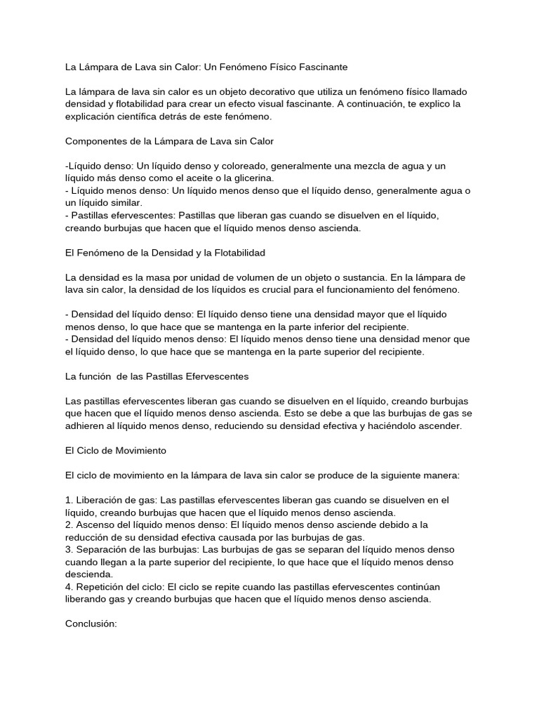 Experimento Pez Globo y Bicarbonato y Vinagre | PDF | Líquidos | Densidad