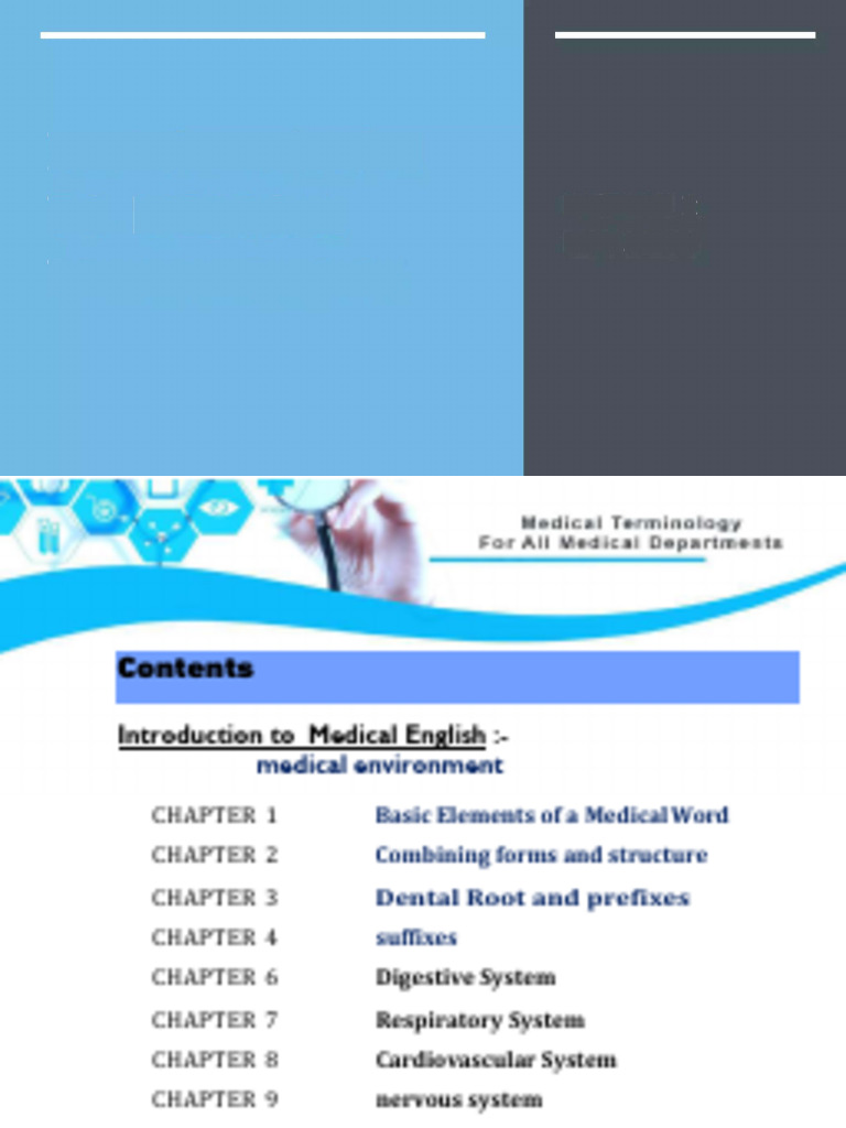 Lecture 1 Medical Terminology | PDF | Word | Clinical Medicine