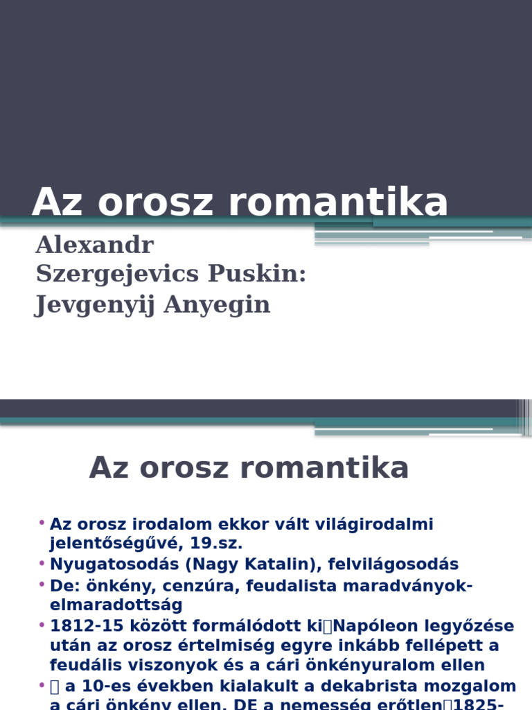 Az Orosz Romantika | PDF