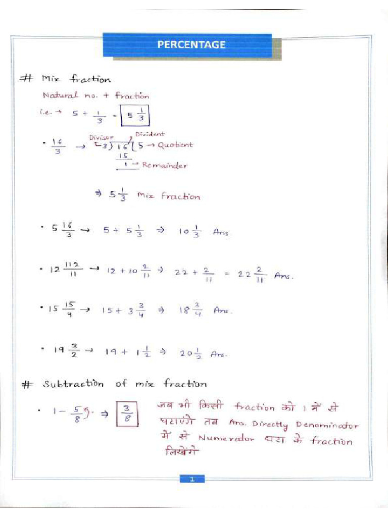 Percentage Combined Notes | PDF
