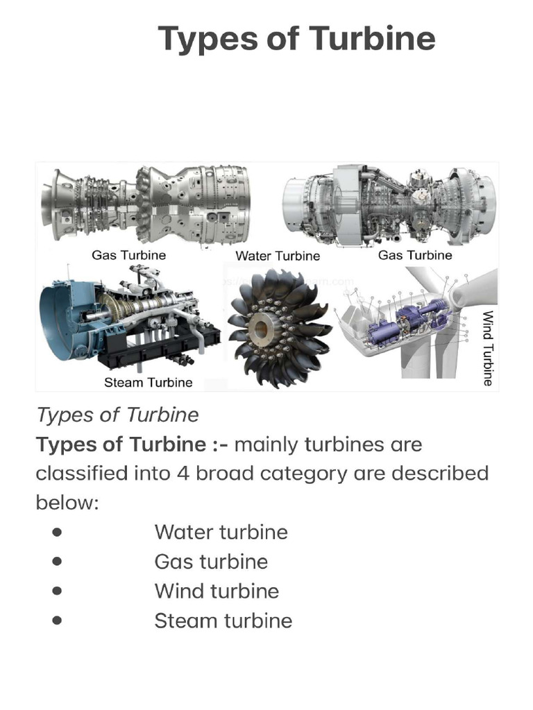 Types of Turbine | PDF