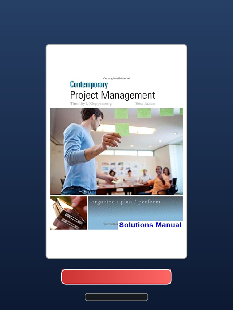 Complete Bundle Contemporary Project Management 3rd Edition Timothy ...