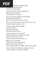 Firework Lyrics by Katy Perry | PDF | Song Structure | Songs