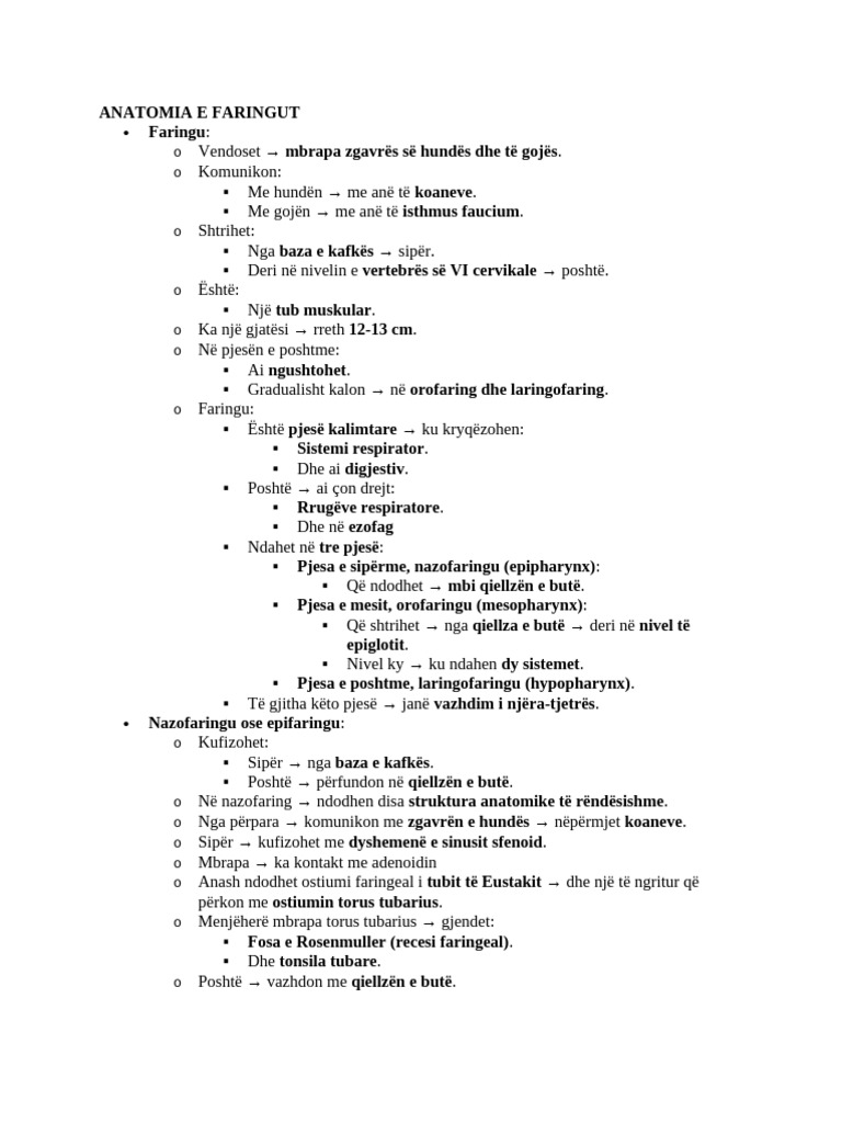 Anatomia e Faringut | PDF