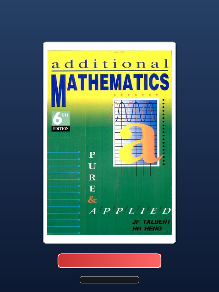 Complete Bundle Additional Mathematics Pure and Appl 6th Ed Edition J ...