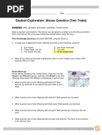 Mouse Genetics (One Trait) Gizmo ExploreLearning | PDF | Mouse | Genotype