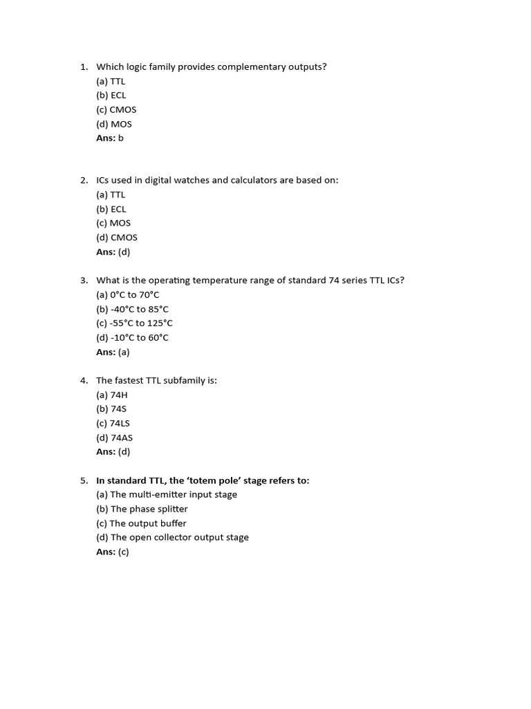 Digital Electronics MCQ Guide | PDF