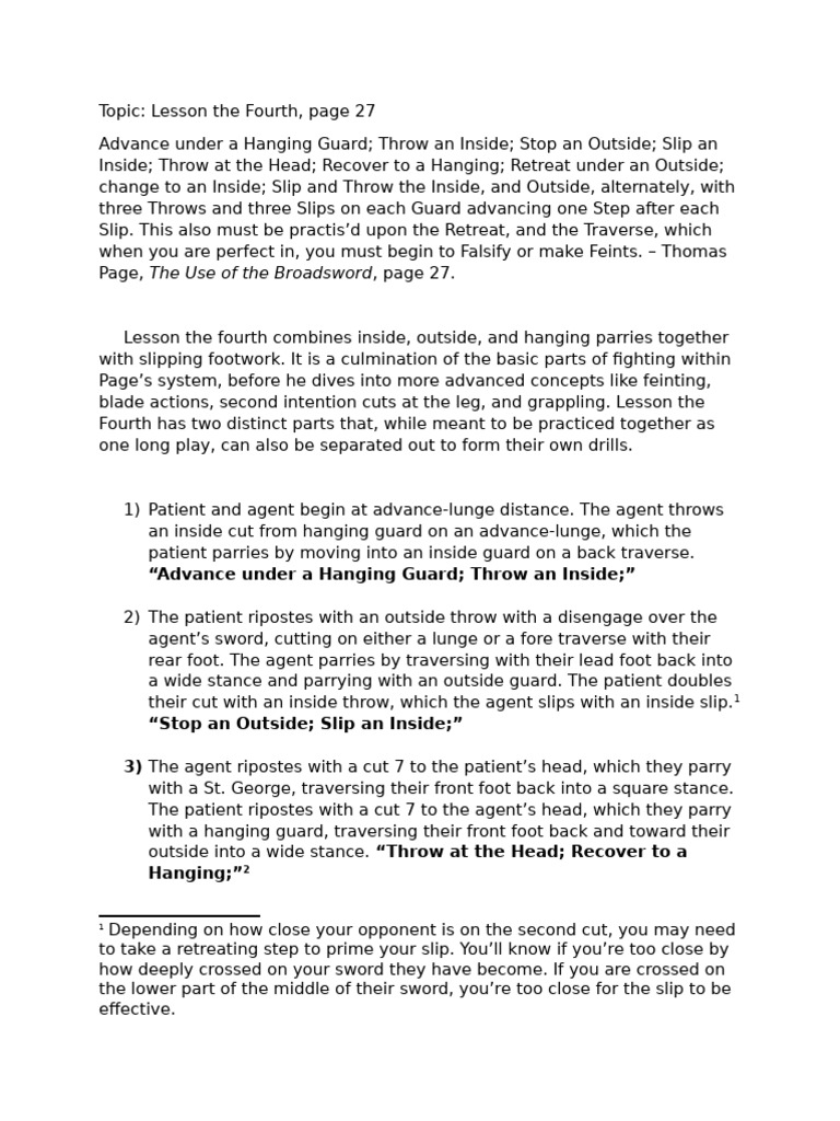 Thomas Page Write Up 8 - Lesson The Fourth | PDF