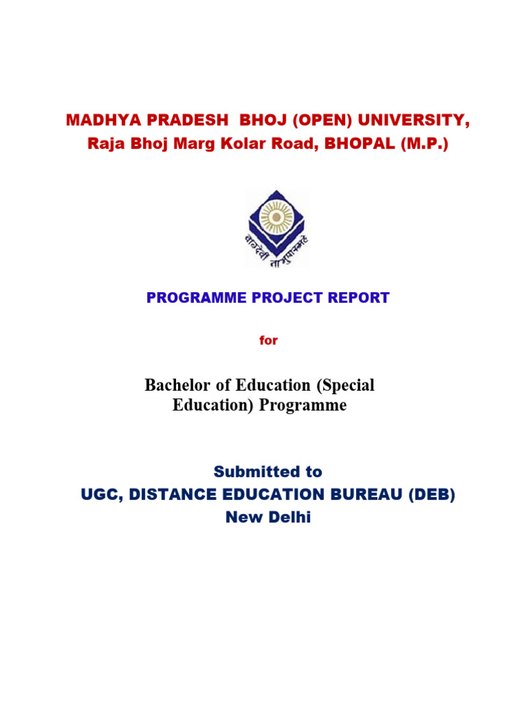 Mpbou - B.ed SPL Programme | PDF | Educational Assessment | Language ...