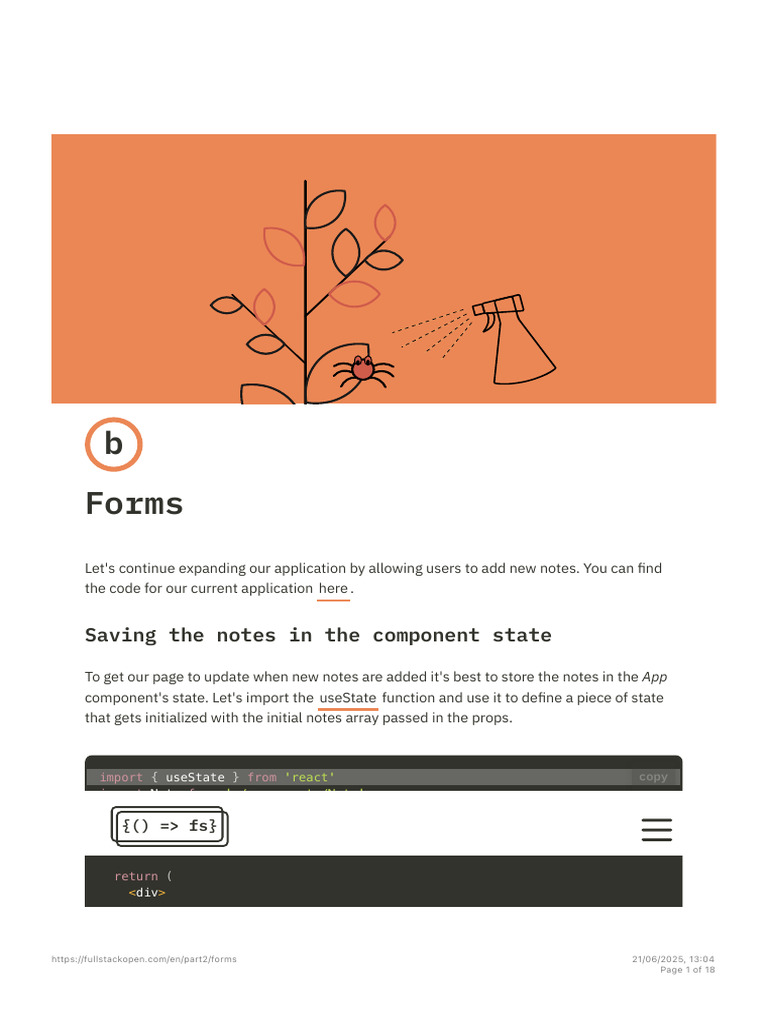 Fullstack part2 | Forms | PDF | Java Script | Software